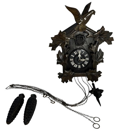 Cuckoo Clock Mi-Ken Japan Vintage Wall Clock Dark Wood Bird | eBay