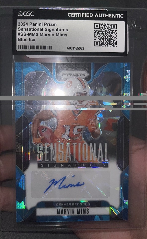 2024 PANINI PRIZM MARVIN MIMS AUTO /99 DENVER BRONCOS | eBay