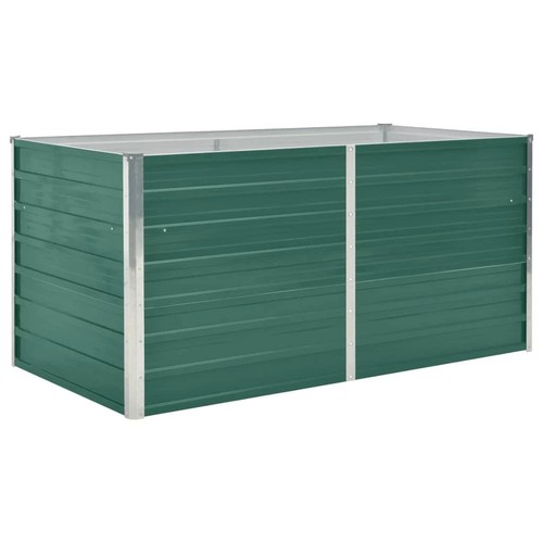 Raised Garden Bed 160x80x77cm Galvanised Steel Green Planter Box ...