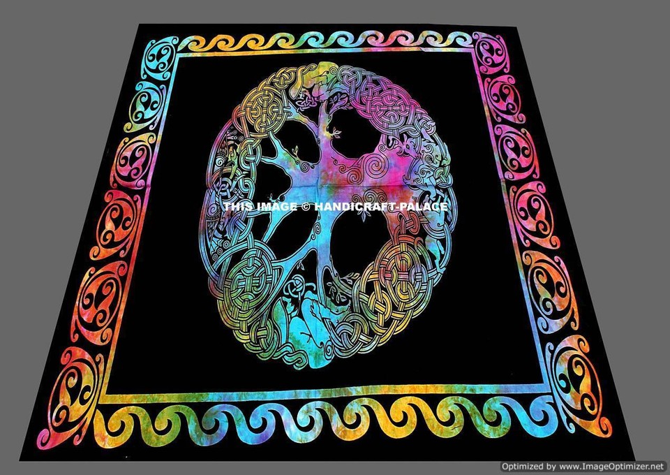Celtic Tree of Life Infinity Knot Druid Pagan Tapestry Wall Hanging ...