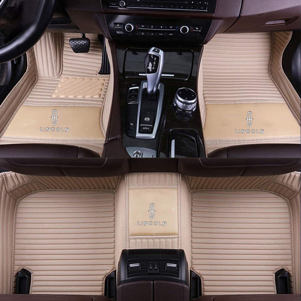 For Lincoln Auto Waterproof Car Floor Mats Custom Cargo Front Rear ...