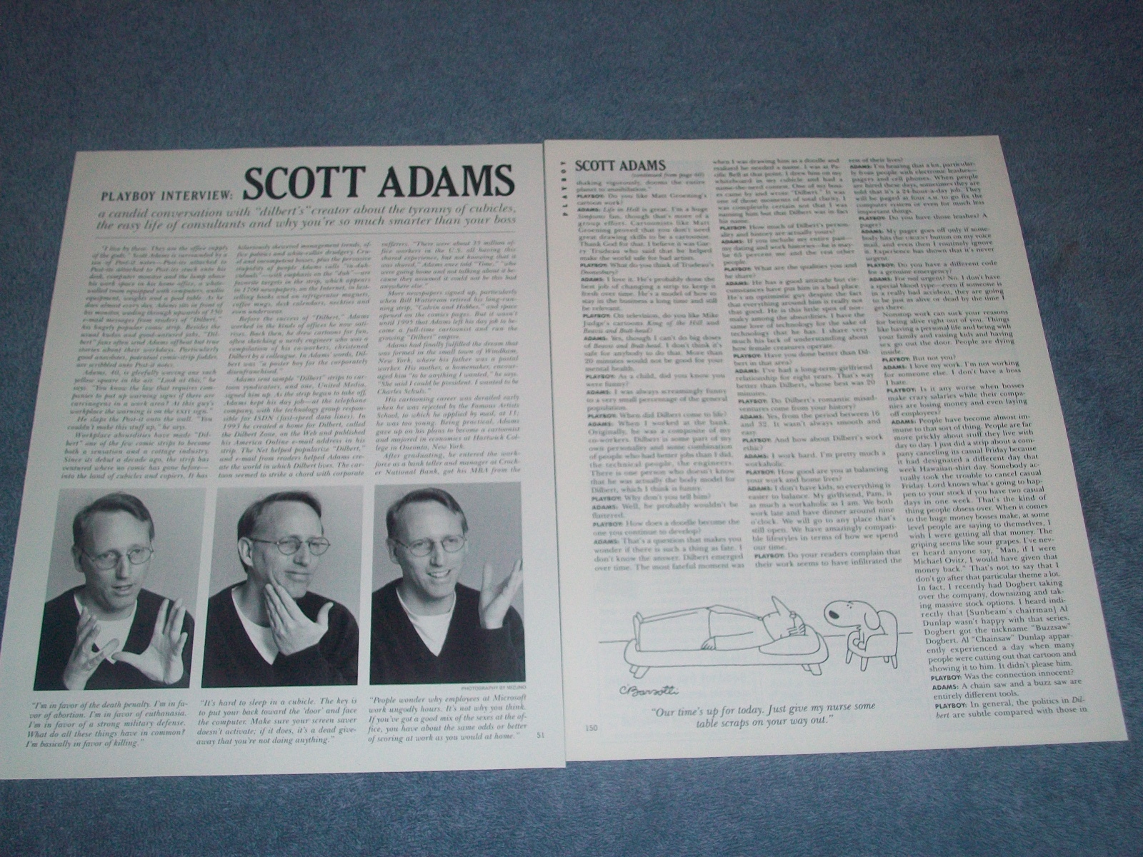 1998 Interview Article with Dilbert Creator Scott Adams | eBay
