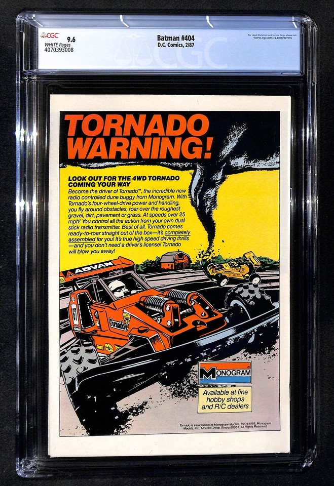 Batman #404 CGC 9.6 White Pages Classic DC Comic Book Story Frank ...