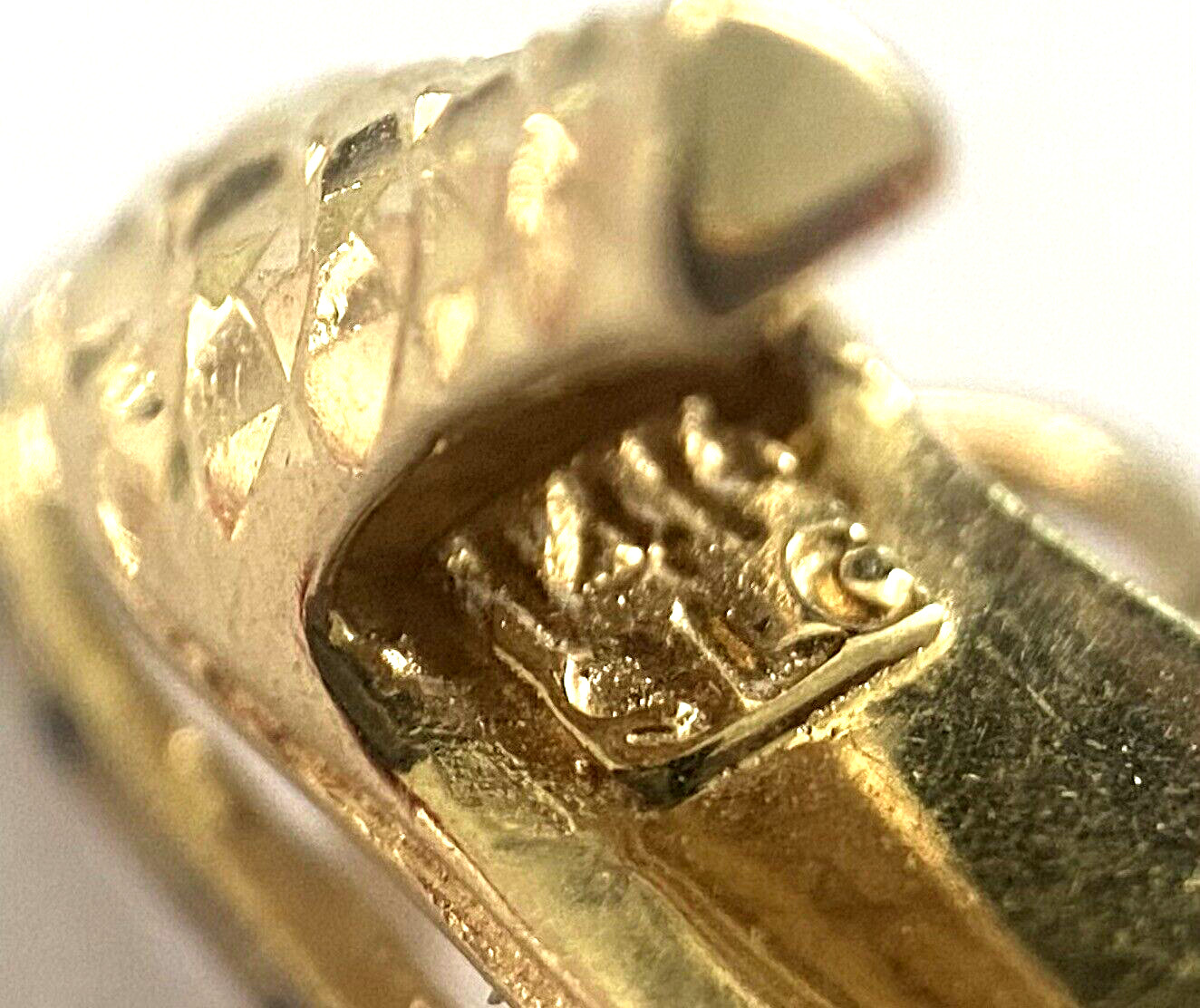 14K SLC Yellow Gold Leopard Skin Enamel Ladies High H… - Gem