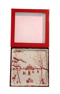 Juliska Country Estate Winter Frolic Mr & Mrs Claus Ruby Sweets Tray ...