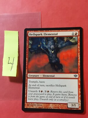2009 Magic The Gathering Conflux #65 Hellspark Elemental, UC, Red, NF, cd4 | eBay