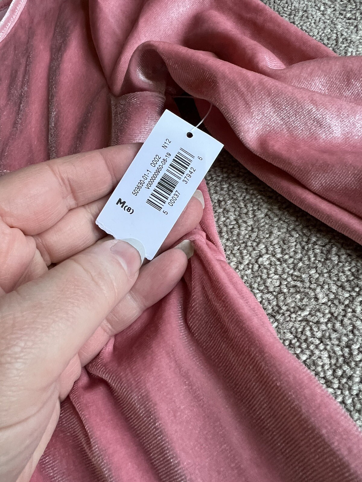 Nwt Rose Gold Velour Velvety Tiered Dress Youth M 8 Old Navy Pink Girls ...