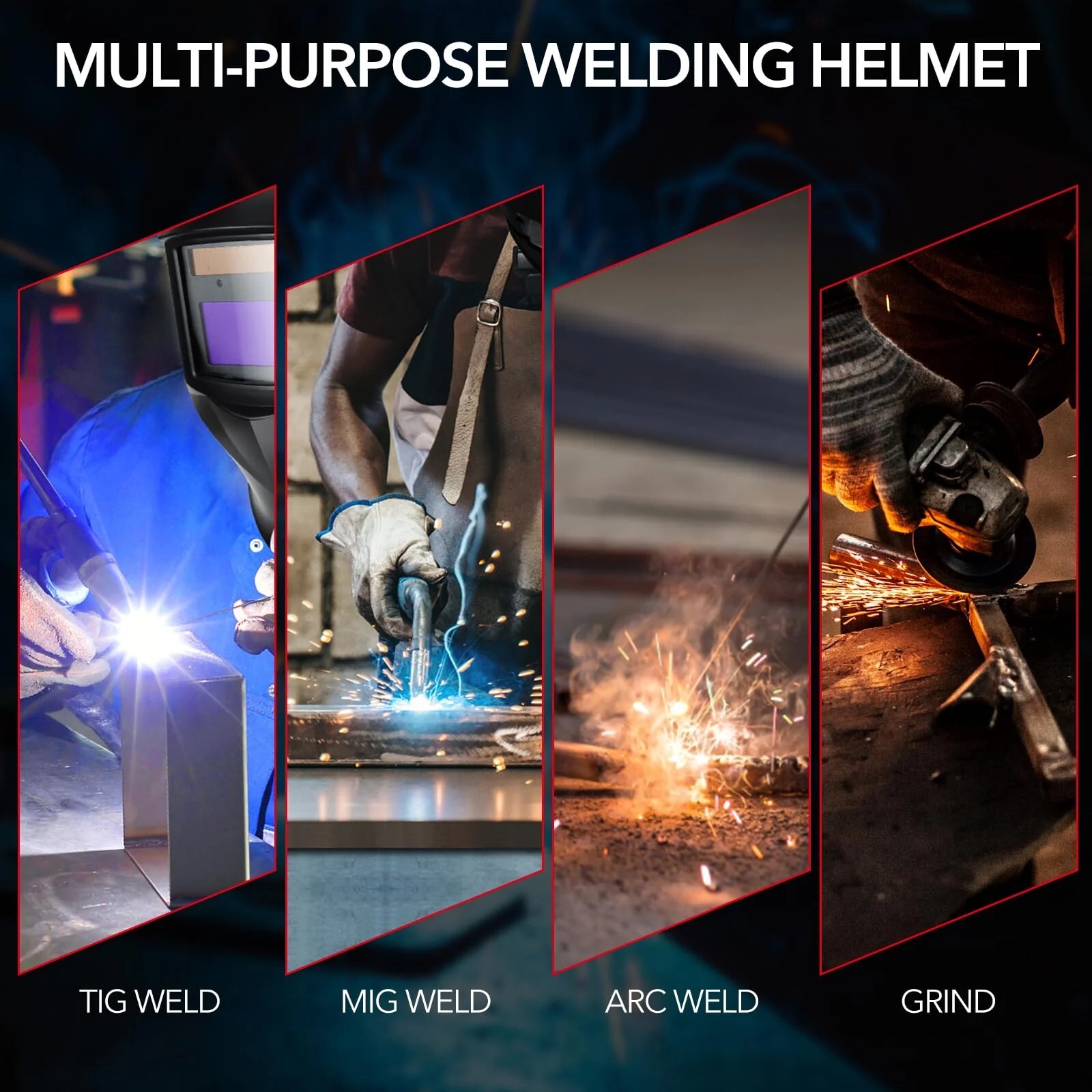 TRQWH Auto Darkening Welding Helmet Light True Color Optical Clarity ...