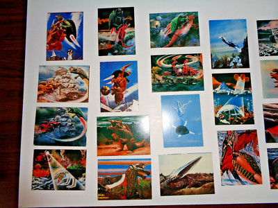 27 GAMERA & GAPPA VINTAGE 1970? EARLIER? MENKO JAPANESE MOVIE CARDS ...