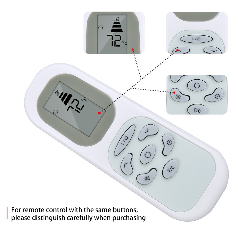 Remote Control For Whynter Portable Air Conditioner ARC-14S ARC-14SH ...