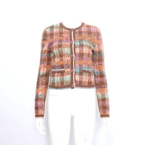 CHANEL Colorful Collarless Tweed Women's Cardigan Jacket P72937 ...