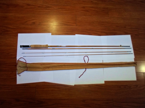 Vintage Shakespeare 9 Foot Split Bamboo Fly Fishing Rod A-1362-9 with ...