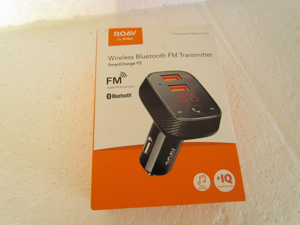 ROAV F2 Smart Charge Bluetooth FM Transmitter Wireless Audio Adapter ...
