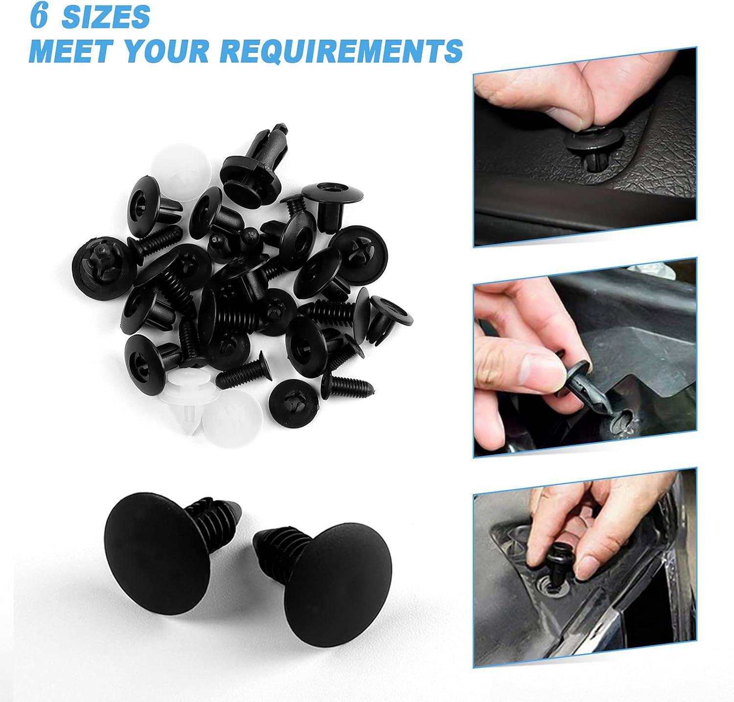 100 Pcs Car Body Trim Clips, Plastic Rivet Fasteners Universal Auto ...