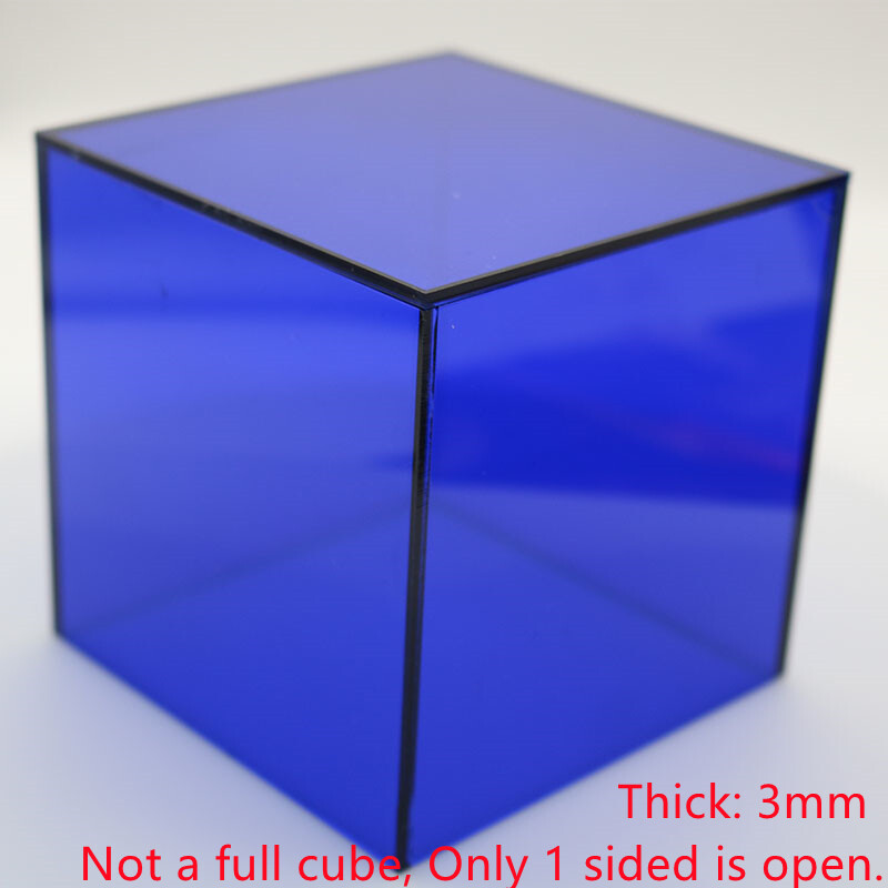 Neon Acrylic Display Cases Cube Countertop Box Colorful Transparent 3-8 ...