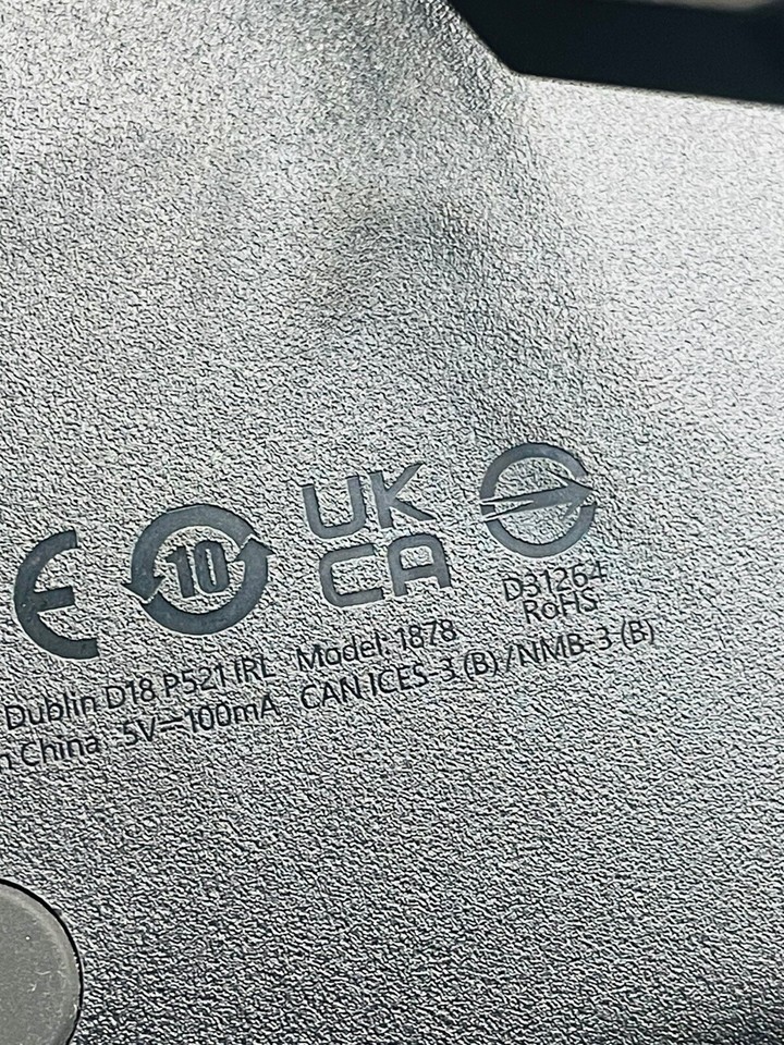 Microsoft LXM-00001 Model 1878 Wired USB 2.0 Ergonomic Keyboard Black ...