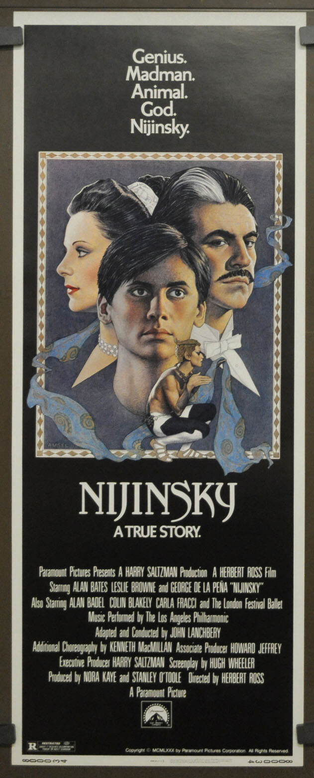 NIJINSKY 1980 ORIGINAL 14X36 NEAR MINT MOVIE POSTER ALAN BATES GEORGE ...