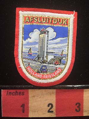 Netherlands AFSLUITDIJK TOWER FRIESLAND HOLLAND Patch Causeway Wadden ...