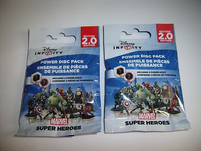 Lot of 2 DISNEY INFINITY Power Disc Packs 2.0 Marvel Super Heroes ...