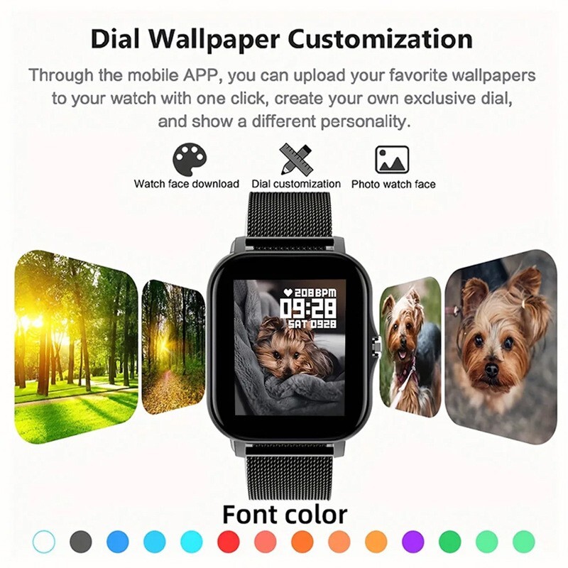 Smartwatch, iOS & Android,Waterproof, Multifunctional Silicone ...