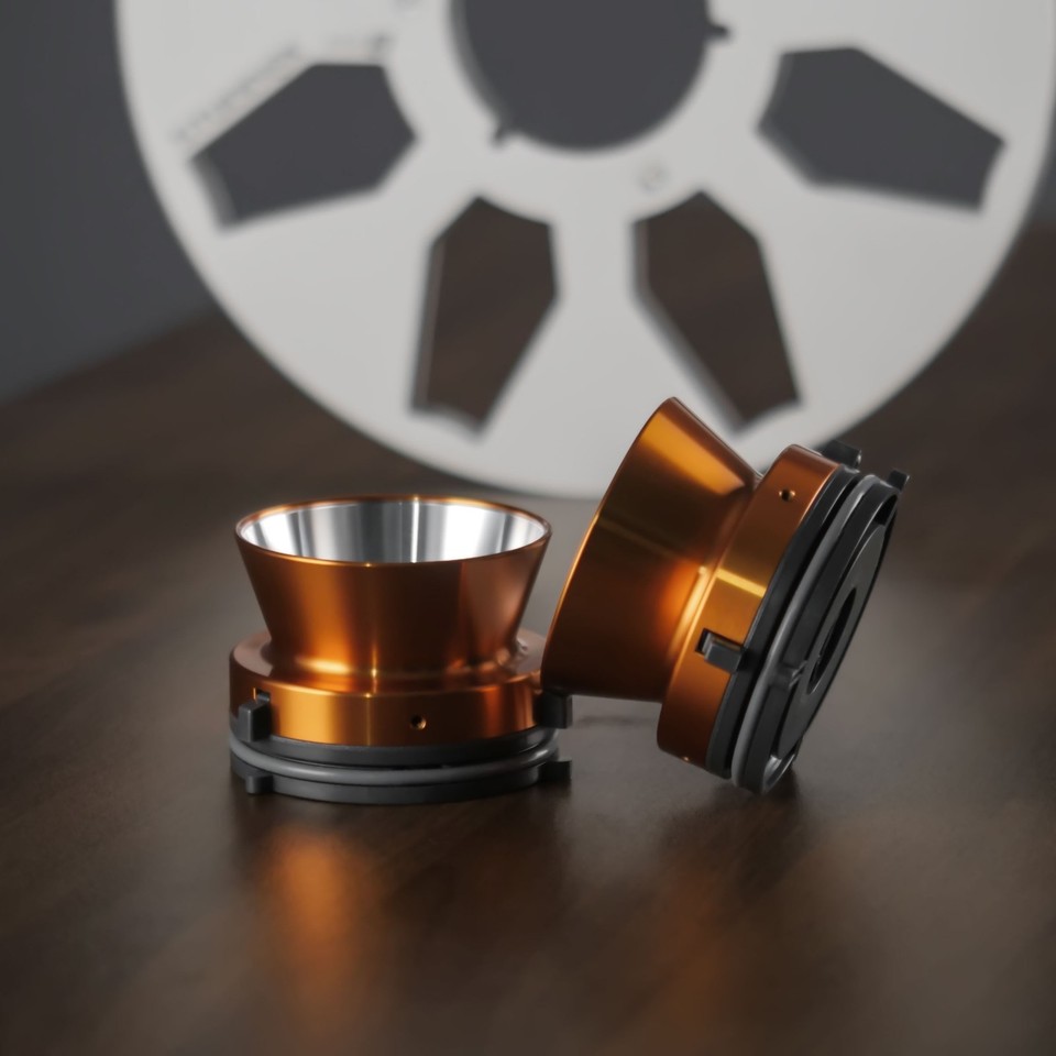 2X Studevox Metal Orange NAB Hub Adapters For Open Reel to Reel Tape ...