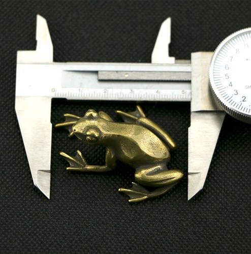 Solid Brass Frog Figurine Small Statue Home Ornament Figurines ...