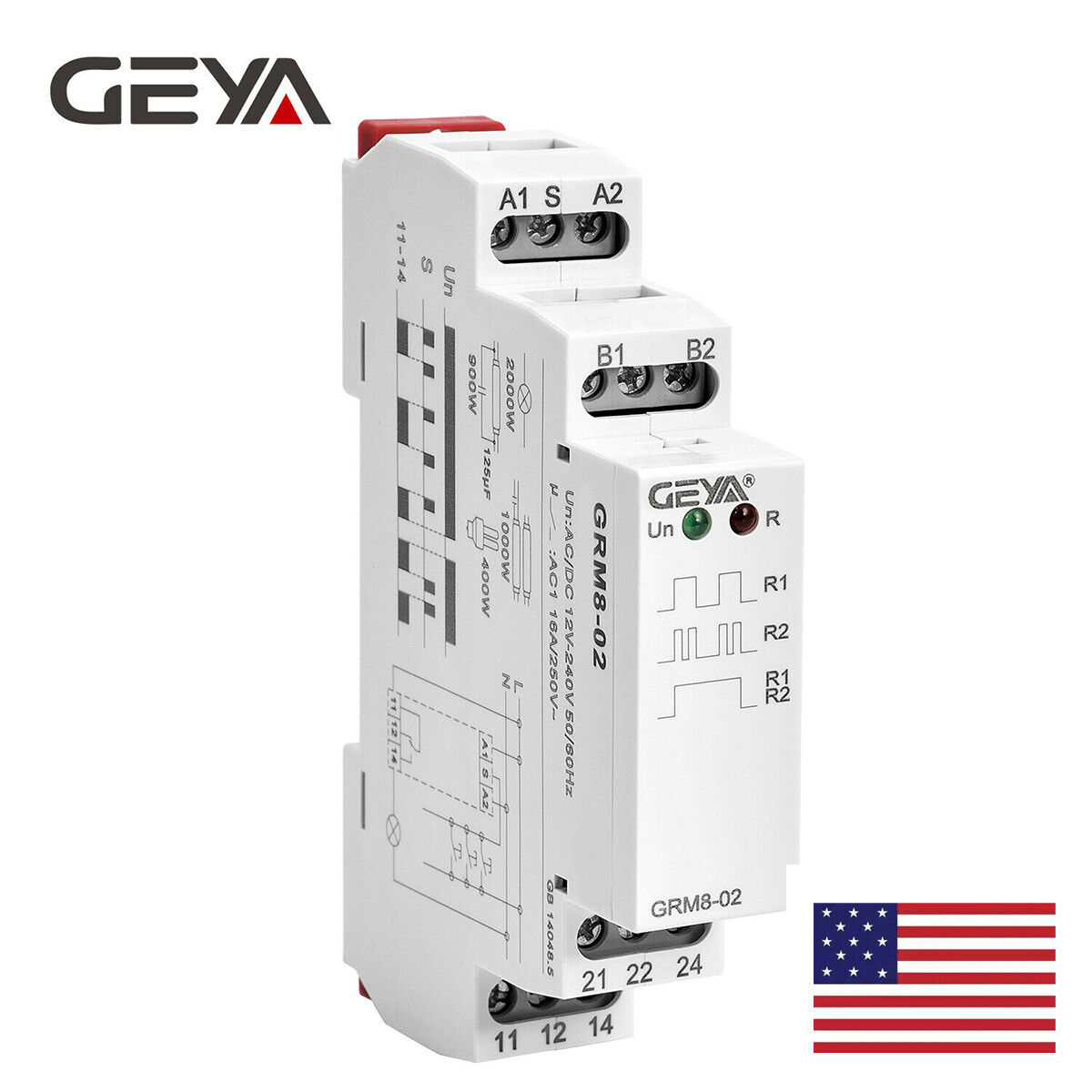 GEYA Latching Relay Memory Relay Impulse Relay Electronic 16A 12V-240V ...