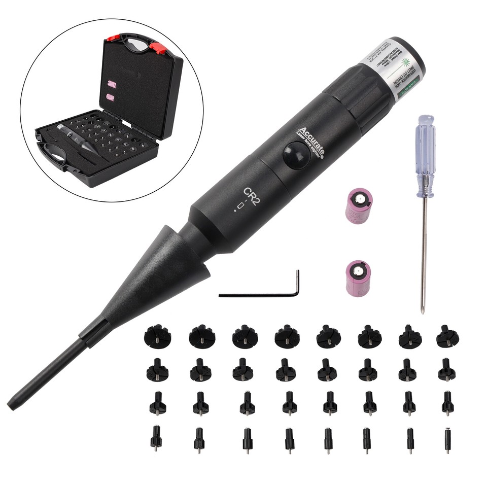 Professional Laser Bore Sight Kit Multiple Caliber Upgraded Green Bore ...