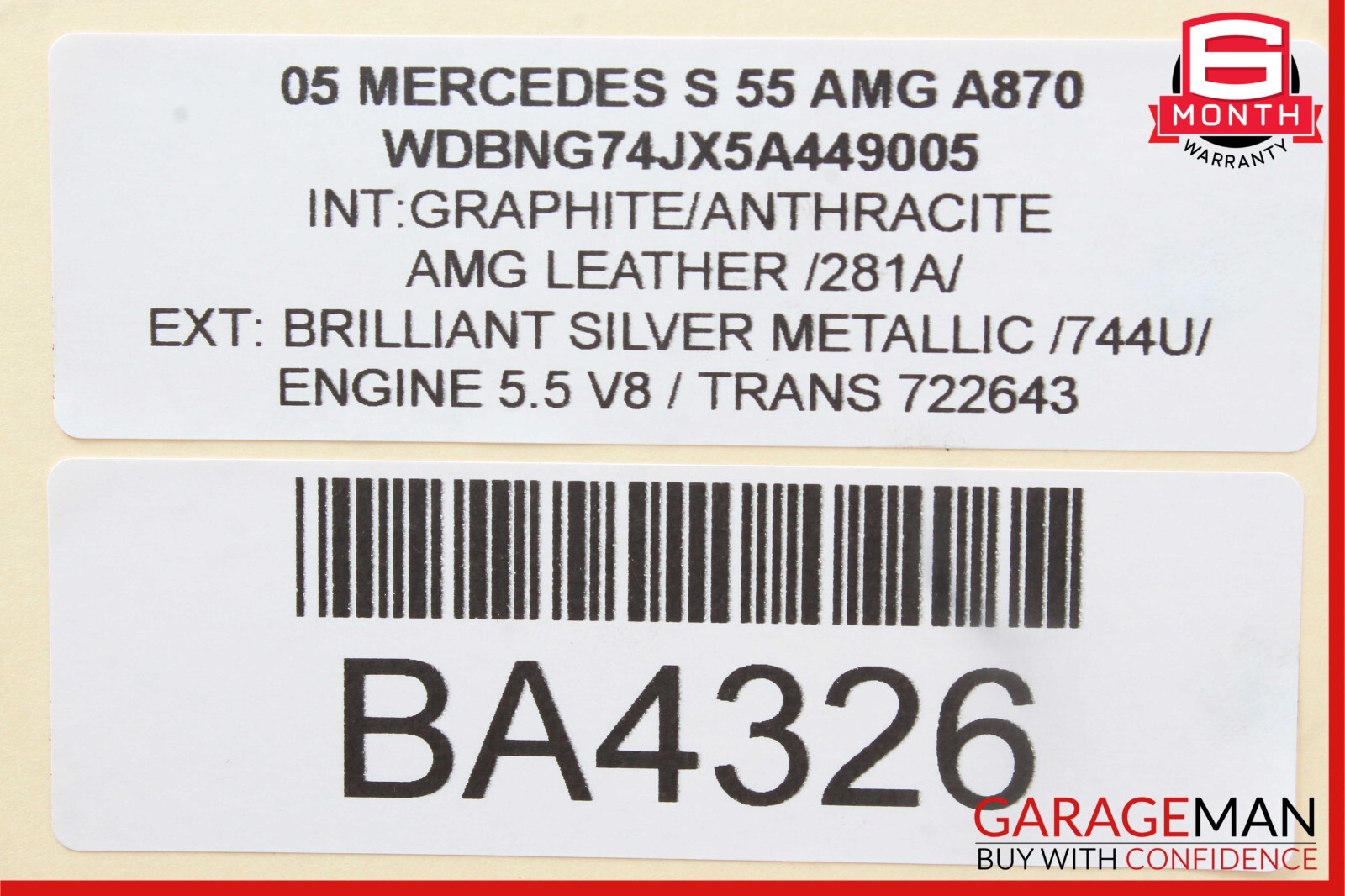 00-06 Mercedes W220 S55 CL55 AMG ABS Anti Lock Brake Pump ESP Control ...