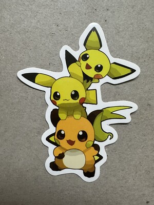 Pokemon Stickers-Raichu, Pikachu and Pichu | eBay