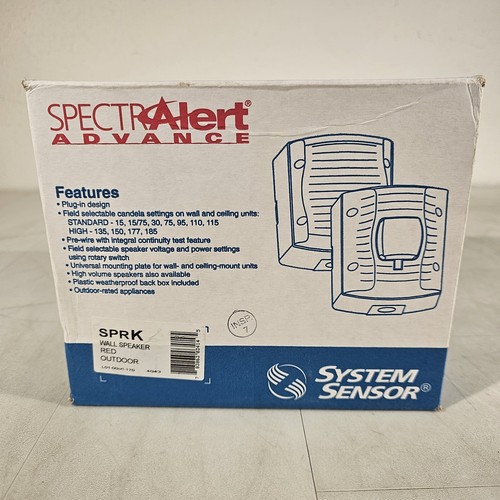 System Sensor SPRK Speaker Wall Mount Outdoor - Red for sale online | eBay