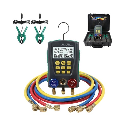 Digital Manifold Gauge Set HVAC Dual-Channel Temp Sensor HVAC Tools for ...