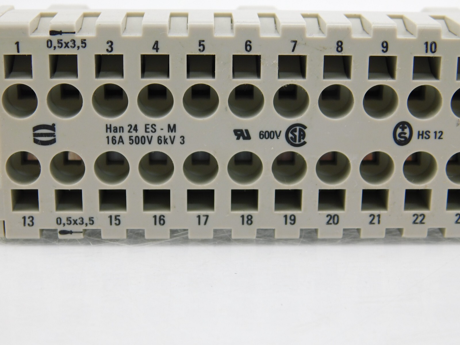HARTING Terminal Connector Han 24 Es- M 16A 500V 6KV 3 600 V | eBay