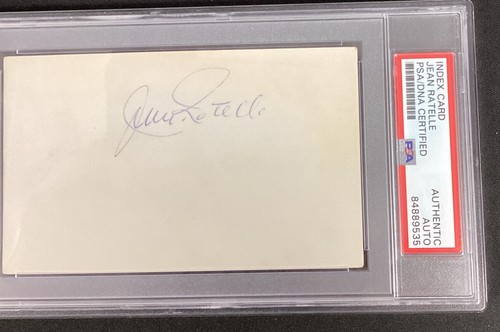 Jean Ratelle Signed Index Card Hockey HOF Rangers Gag Line Autograph ...