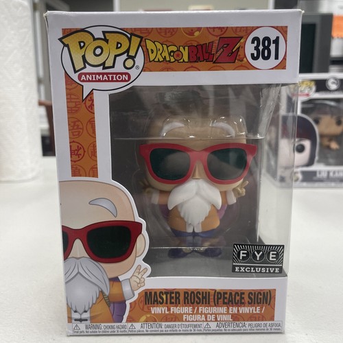 Funko POP! Dragon Ball Z #381 Master Roshi (Peace Sign) (FYE Exclusive ...