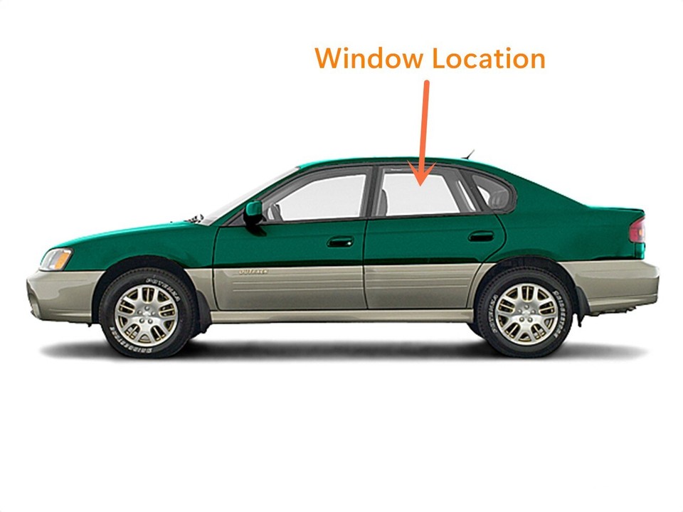 Driver/Left Side Rear Door Window Glass For 00-04 Subaru Legacy ...