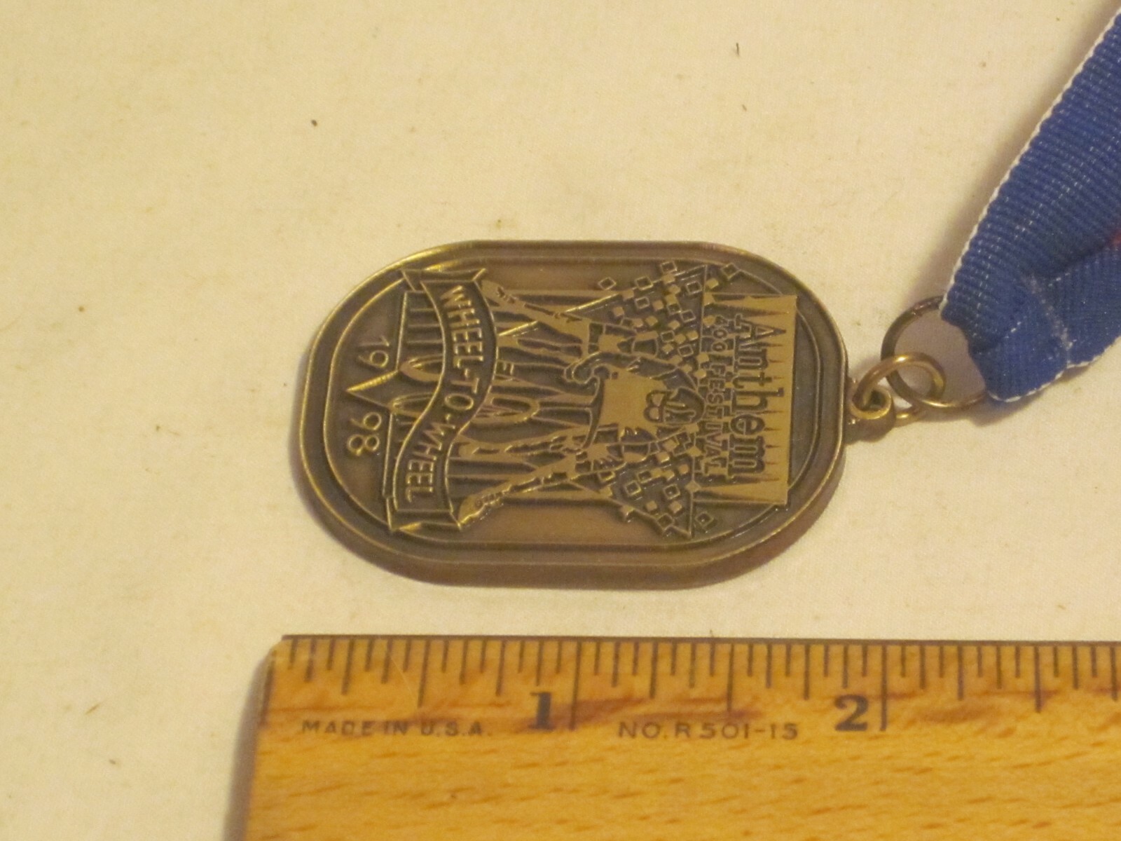 Anthem 400 festival medal ornate metal medallion lanyard Wheel to Wheel ...