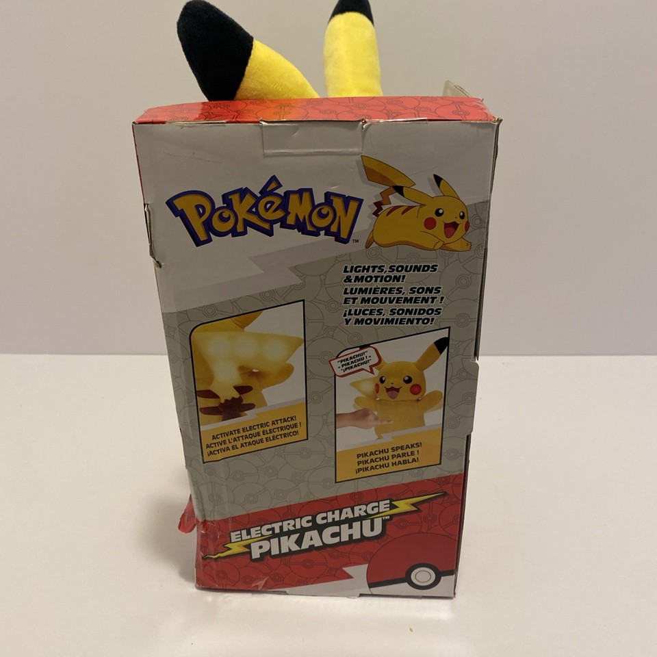 Pokemon Electric Charge Pikachu 10" Talking Plush Toy Light Sound ...
