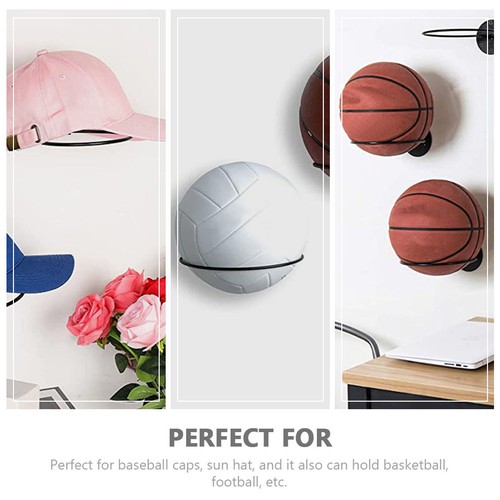 Set of 3 Sports Ball Shelf Basketball Mount Holder Stand Balls Display ...