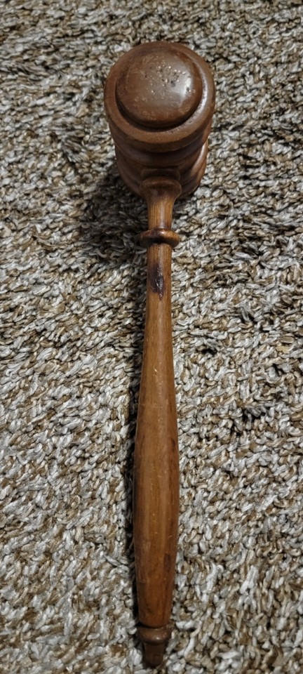 Vintage Cherry Wooden Gavel Wood Judge Auctioneer Mallet 10'' Meeting ...