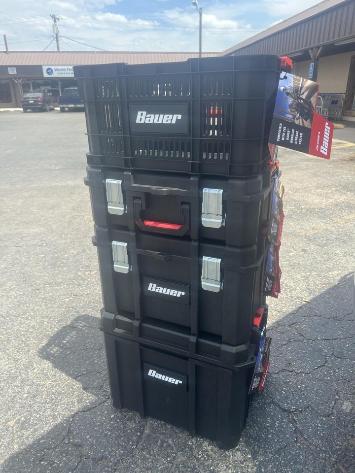 BAUER Small Resin Modular Toolbox 6 Removable Tray IP65 Dust And Water ...