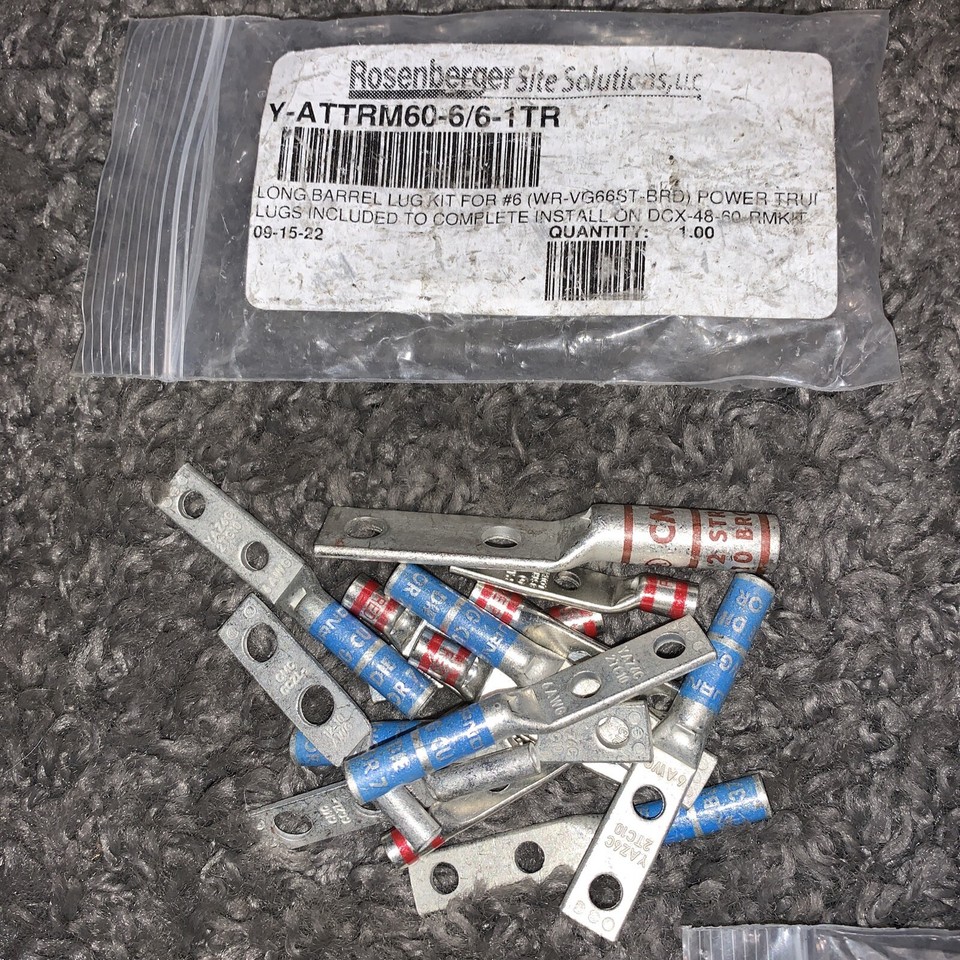 48 QTY! BULK MIX LOT- BURNDY PANDUIT BARREL LUG KIT Y-ATTRM60-6/6-1TR ...