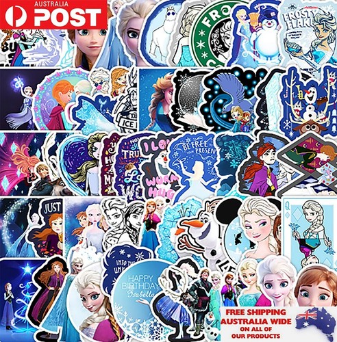 50x Disney Frozen Princess Elsa Sticker Pack Waterproof Graffiti Phone ...