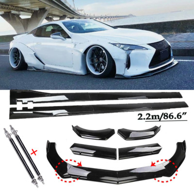 Front Bumper Lip Spoiler Chin Splitter For Lexus LC500 500h Glossy ...