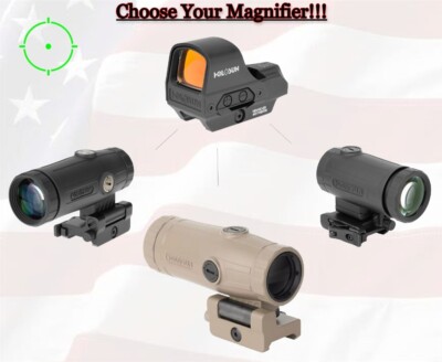 Holosun 510 Green MRS Reflex Sight & QD Mount w/ Magnifier Options ...