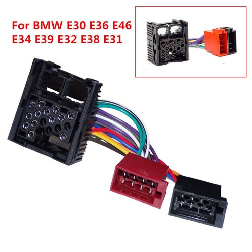For BMW E30 E36 E46 E34 E39 E32 E38 E31 Radio ISO Adapter Switch Cable Harness | eBay Australia