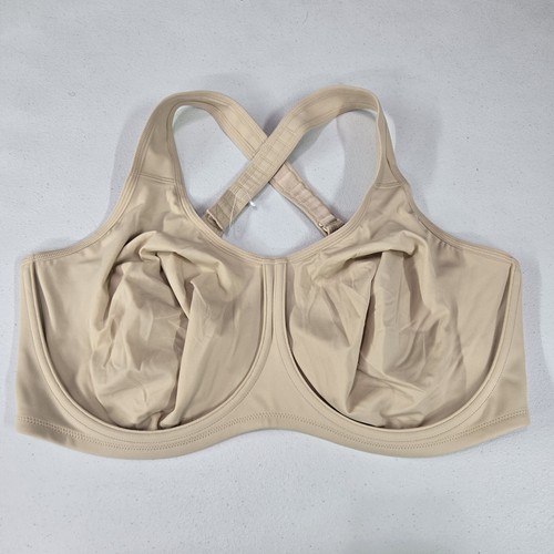 SYROKAN Women Sports Bra 42F Beige Underwired Strap Adjustable ...