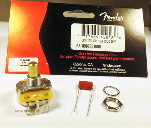 Genuine Fender 250K Pot Solid Shaft CTS Volume/Tone Guitar Control ...