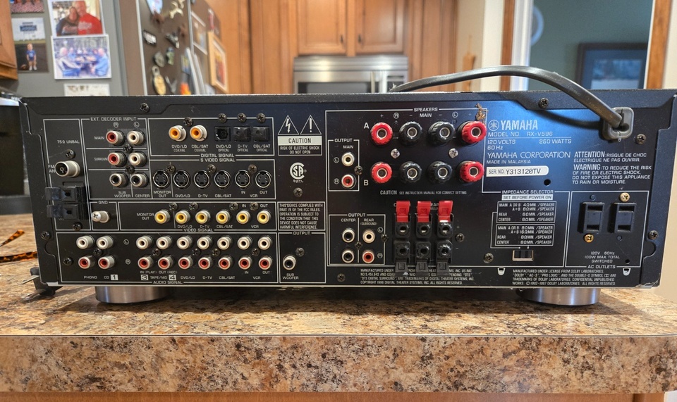 VINTAGE YAMAHA RX-V596 Natural Sound Home Theater Stereo AV Receiver | eBay