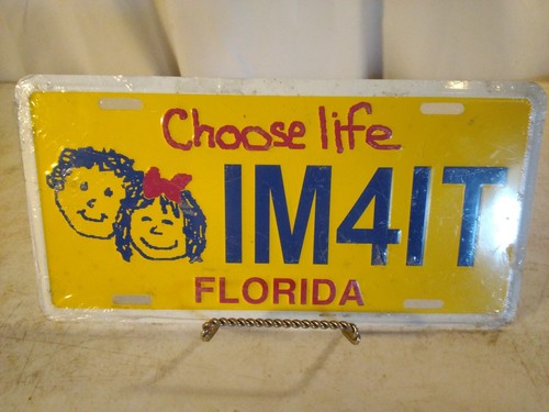 Florida Choose Life License Plate IM4IT Hard to Find NEW Condition ...
